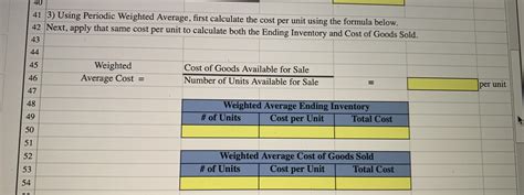 [solved] inventory costing methods using excel s sum and basic math