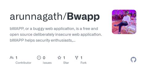 Github Arunnagath Bwapp Bwapp Or A Buggy Web Application Is A Free And Open Source