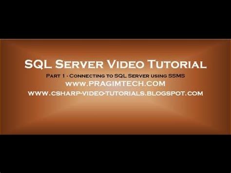 Connecting To SQL Server Using SSMS Part Software Linke Rs Software Tutorials
