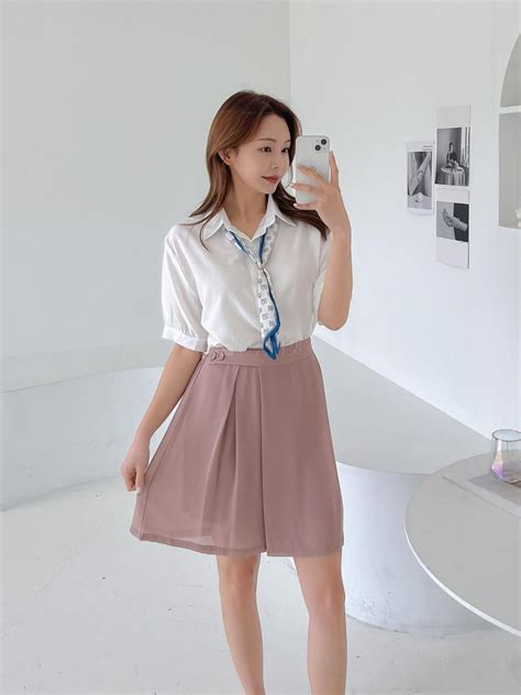 랩치마반바지 쉬폰 여성 여름 치마바지 큐롯팬츠