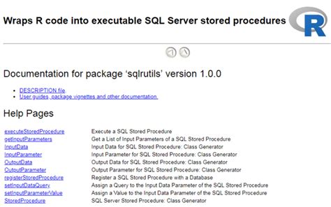 Stored Procedure In Sql Server With R Code