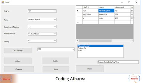 42 Create A Form Using MySql Data Base Data Adapter Data Binding And Command Builder In VB NET