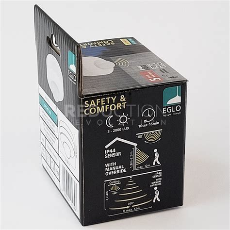 Surface Mount Pir Motion Sensor For Lights 360° By Eglo