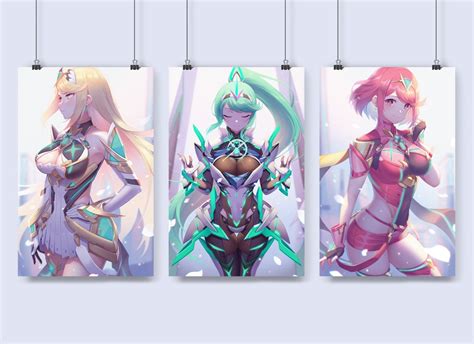 Mythra Pneuma Pyra Xenoblade Chronicles X Prints Etsy Canada