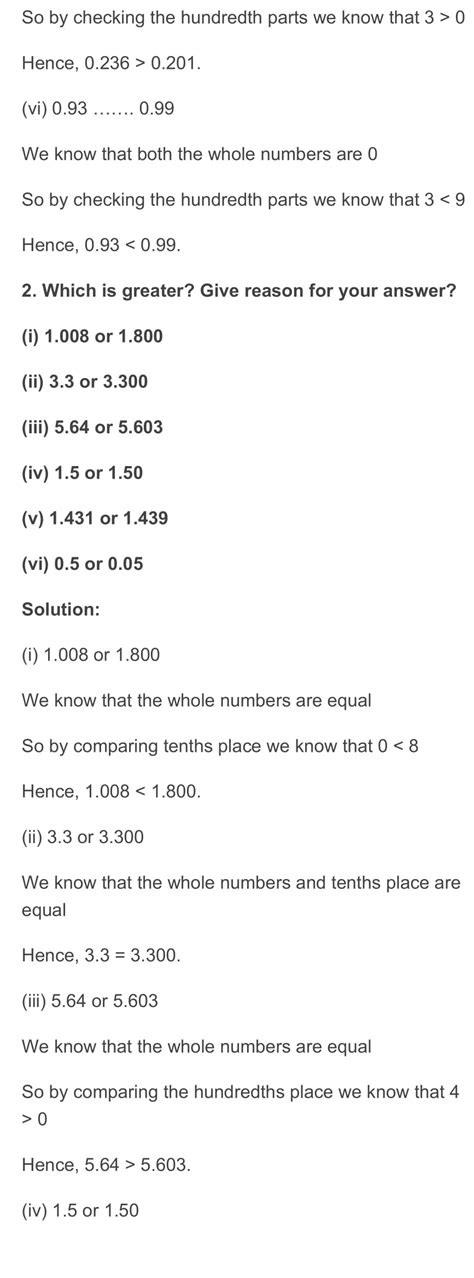 Rd Sharma Class 6 Maths Chapter 7 Decimals Exercise 75 Solutions Rd