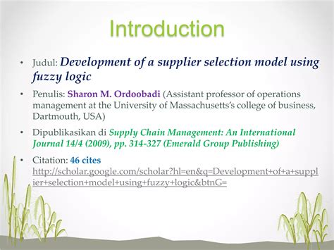 Development Of A Supplier Selection Model Using Fuzzy Logic Ppt
