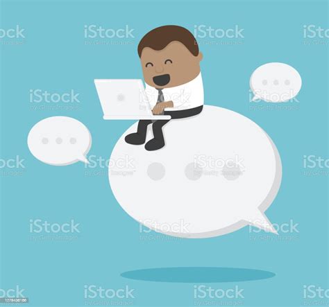 협상을 나타내는 태블릿 앉아 텍스트 기호에 작업 젊은 아프리카 사업가 개념에 대한 스톡 벡터 아트 및 기타 이미지 개념 개념과 주제 남자 Istock