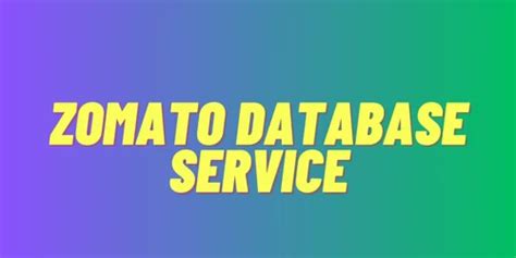 Zomato Database Service At ₹ 2000pack In Hyderabad Id 2854020787433