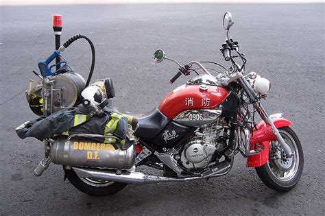 Firefighter Motorcycle In Mexico City Fire Trucks Firefighter