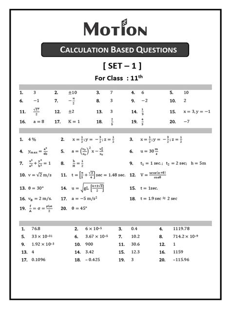 Combined Answer Key Set 1 Pdf