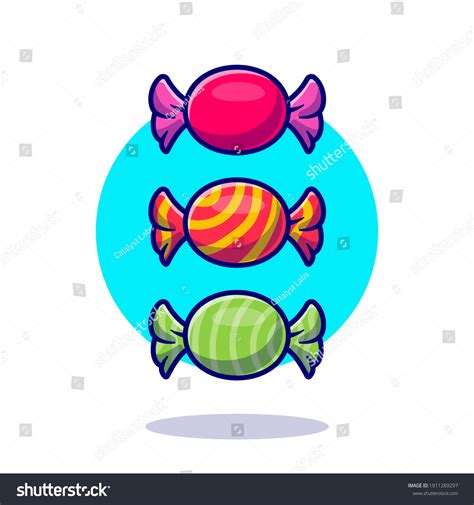 Candy Wrapper Cartoon Vector Icon Illustration Stock Vector Royalty Free 1911289297