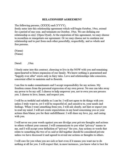 Open Marriage Contract Template Williamson