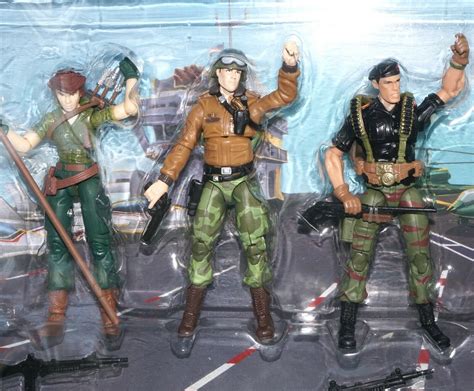 2009 Gi Joe 25th 5 Pack Snake Eyes Lady Jaye Hawk Flint Shipwreck Mib