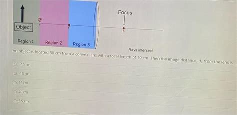 solved 1 focus object region 1 region 2 region 3 rays