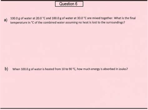 solved a 100 0 g of water at 20 0∘c and 100 0 g of water at