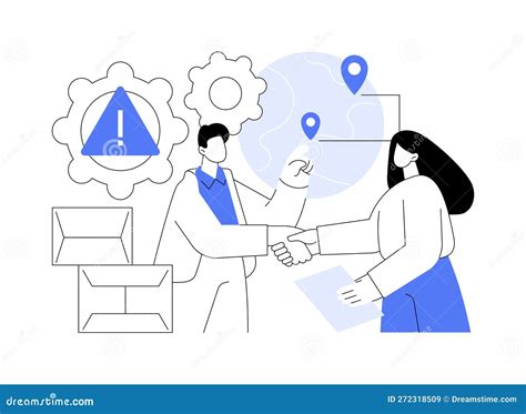 Collaborative Framework Isolated Cartoon Vector Illustrations