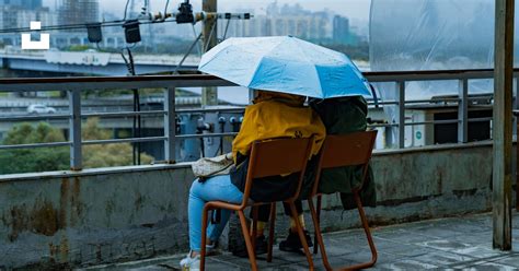 파란 데님 청바지를 입은 여자는 우산을 들고 갈색 나무 의자에 앉아 있다 사진 Unsplash의 무료 사람 이미지