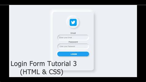 Neumorphism Login Form Tutorial3 Html And Css Youtube