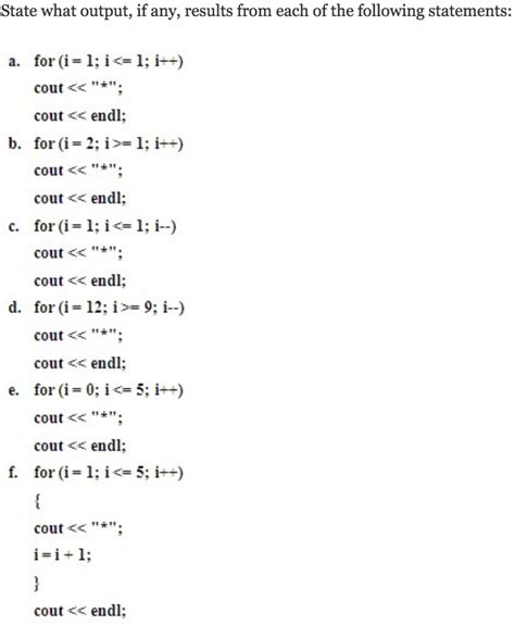 Solved State What Output If Any Results From Each Of The