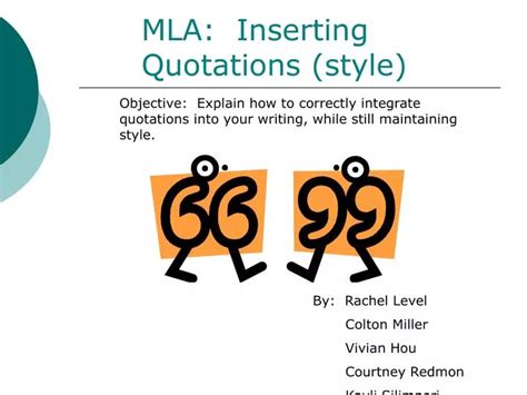 PPT MLA Inserting Quotations Style PowerPoint Presentation Free Download ID 2153566
