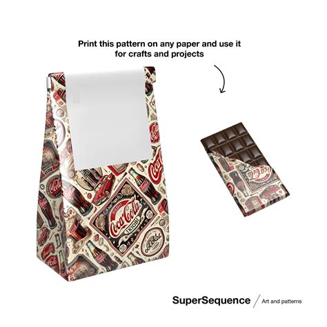 Vintage Pop Soda Wrapper Hand Drawn Art Illustration Backgrounds Printable Arts And Crafts