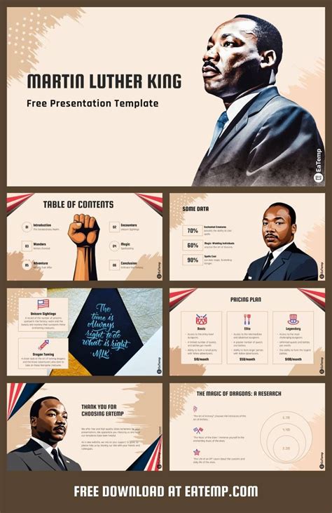 Martin Luther King Powerpoint Presentation Template Eatemp