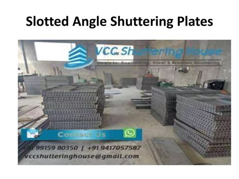 Slotted Angle Shuttering Plates Ppt