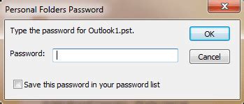 Remove A Password From An Outlook Pst File