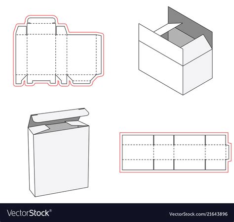 Box Packaging Die Cut Template 3d Mock Up Royalty Free Svg 57 Off