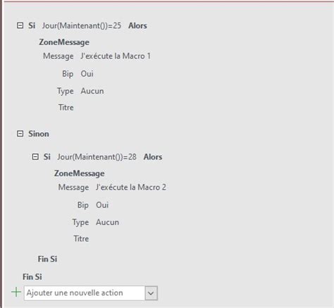 Macro Condition Si Et Executer Macro Macros Access
