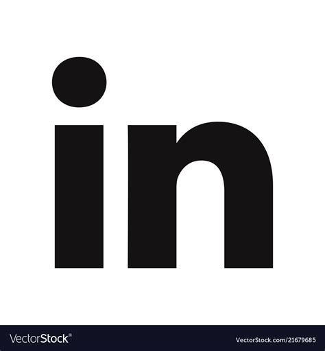 Linkedin Logo Icon Social Media Symbol Royalty Free Vector