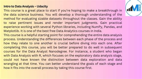 Ppt Free Data Analytics Courses Powerpoint Presentation Free