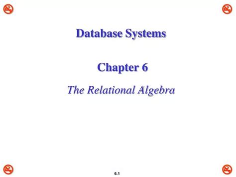PPT Database Systems Chapter The Relational Algebra PowerPoint Presentation ID