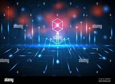 Abstract Technology Background With Virus On Circuit And Binary Number