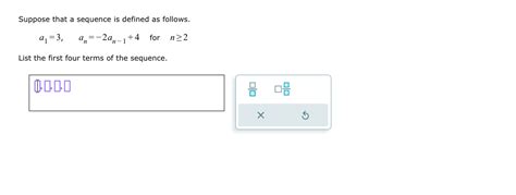 Solved Suppose That A Sequence Is Defined As Follows Chegg