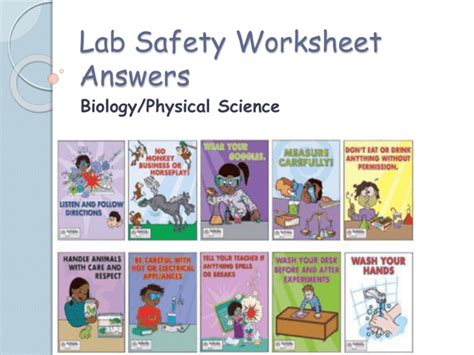 Lab Safety Worksheet With Answers