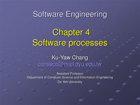 Ppt Software Engineering Chapter 4 Software Processes Powerpoint