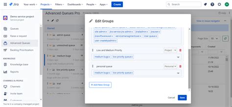 Grouping Of Advanced Queues Within The Queue List Appbox Support