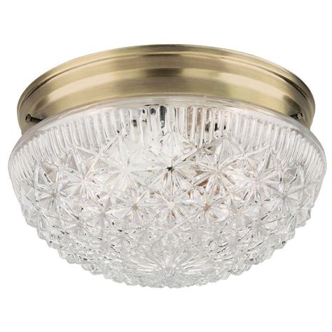 Westinghouse 2 Light Ceiling Fixture Antique Brass Interior Flush Mount