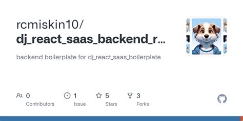 Github Rcmiskin10djreactsaasbackendrendertemplate Backend