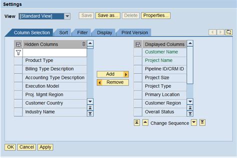 Solved Filter In Columns For Selection In Settings Dialog SAP Community