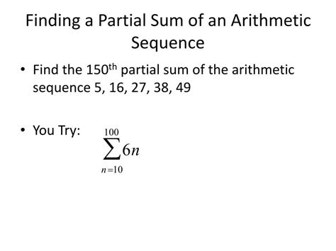 ppt chapter 9 2 arithmetic sequences and partial sums powerpoint