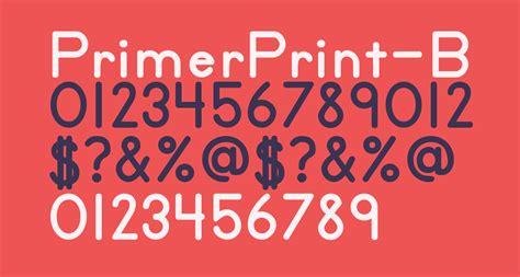 PrimerPrint Bold Free Font What Font Is