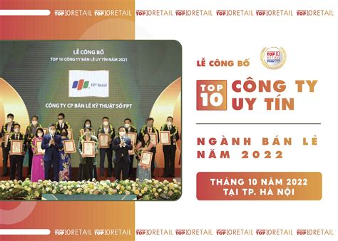 Lễ công bố Top Công ty Bán lẻ Uy tín năm