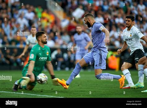 Karim Benzema Of Real Madrid Cf Seen In Action During The La Liga