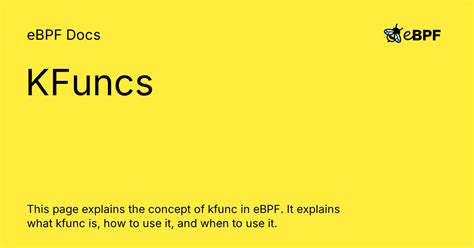 Kfuncs Ebpf Docs Kfuncs Ebpf Docs