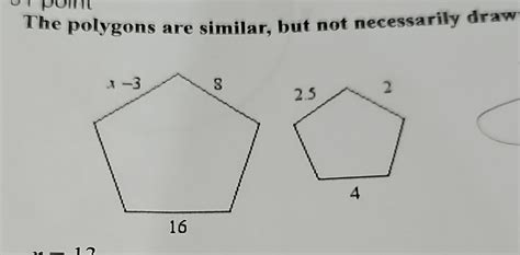 solved the polygons are similar but not necessarily draw