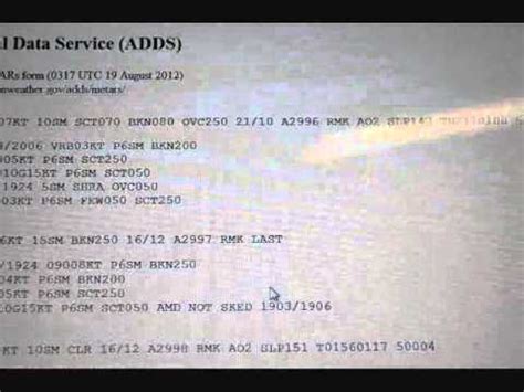 How To Read A METAR YouTube
