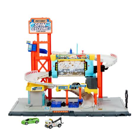 Matchbox Spin Cyclone Car Wash Playset Entertainment Earth