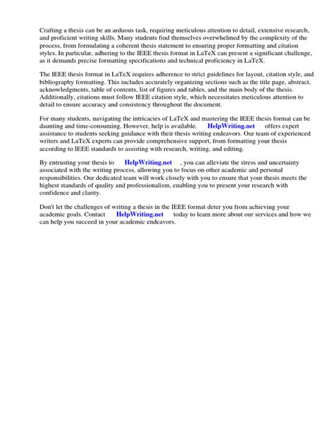 Ieee Thesis Format Latex Pdf Thesis Page Layout